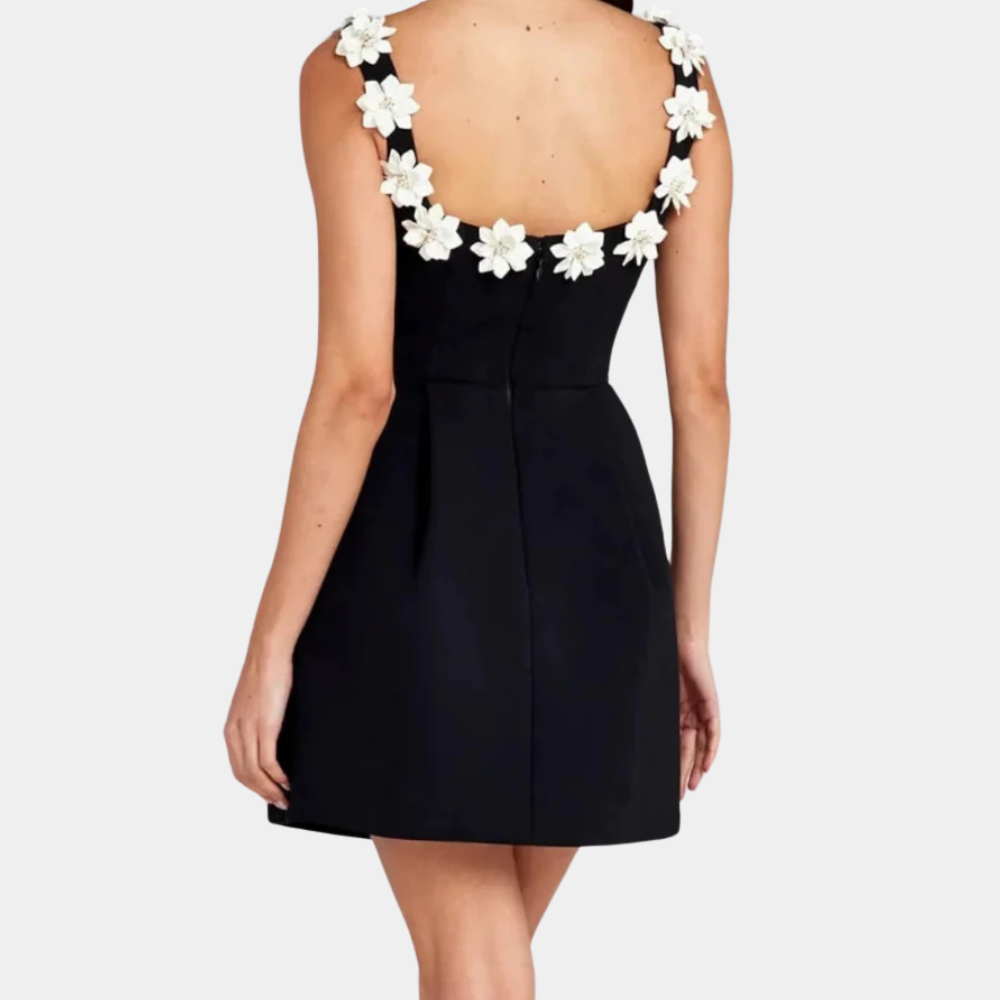 SELENA - Women's Elegant Floral Neck Mini Dress – Kevin Sheffield